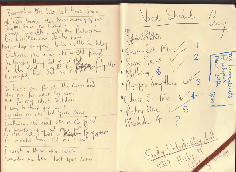 A peek inside rock star lyric books