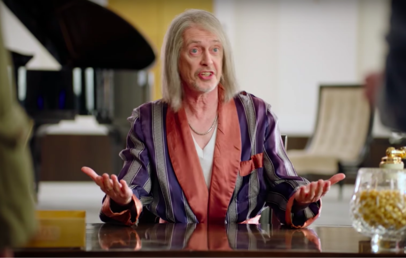 Steve Buscemi plays God to Daniel Radcliffe's overworked angel in the ...