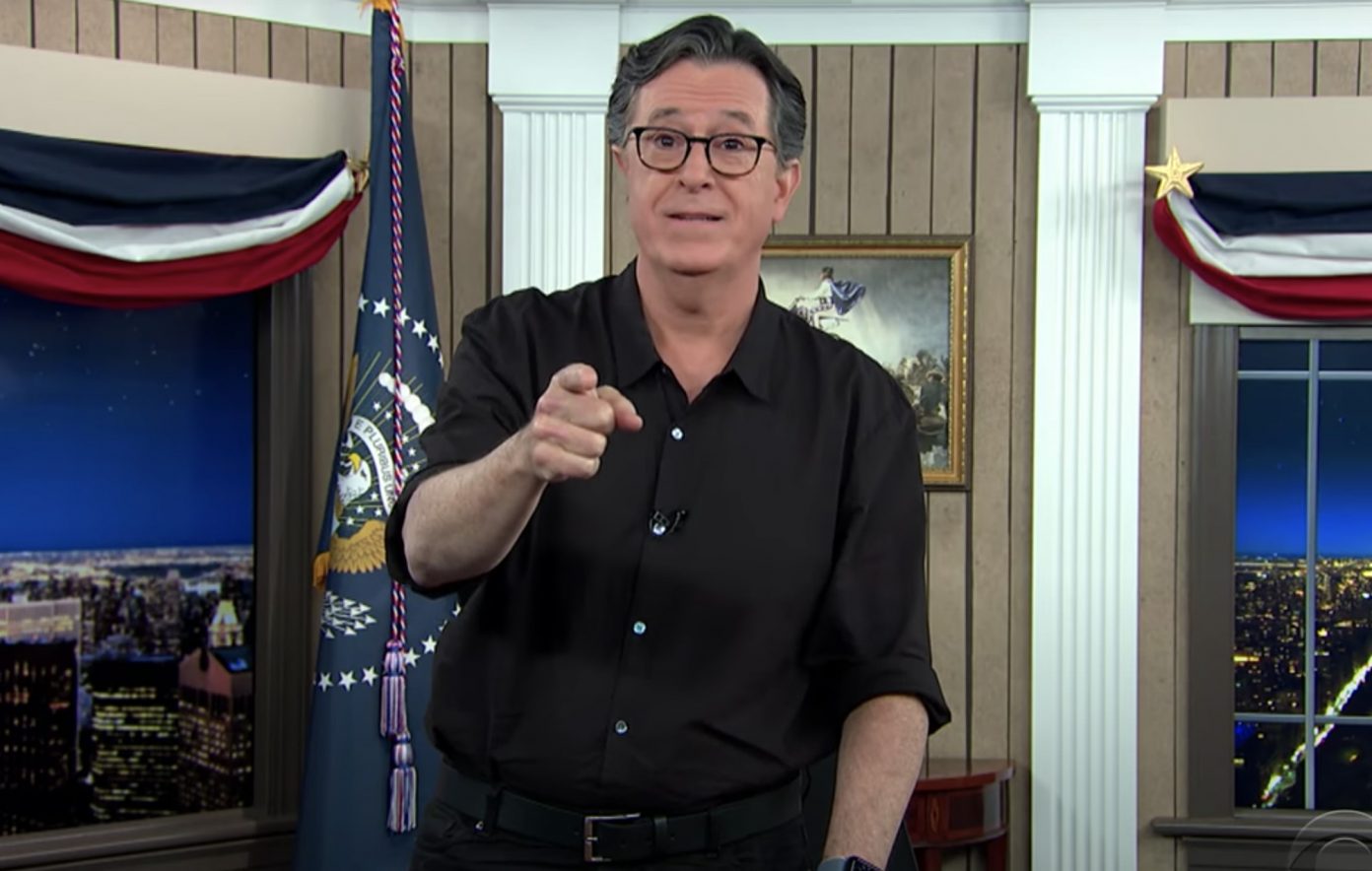 Stephen Colbert scraps monologue in heartbreaking address after Trump's ...