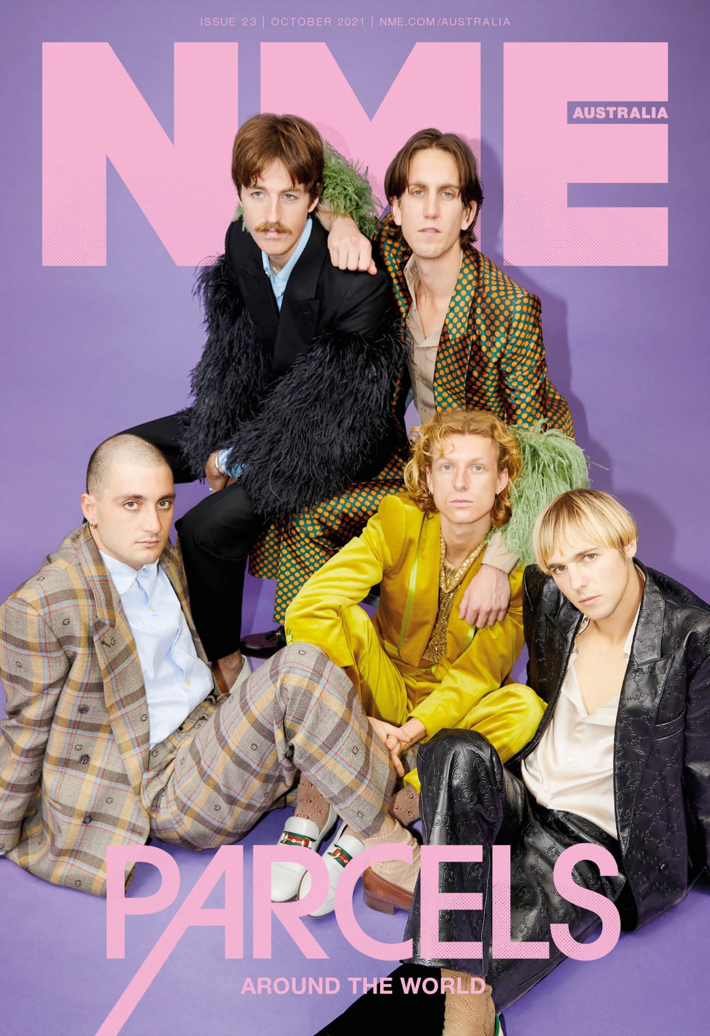 Parcels cover the October 2021 issue of NME Australia magazine