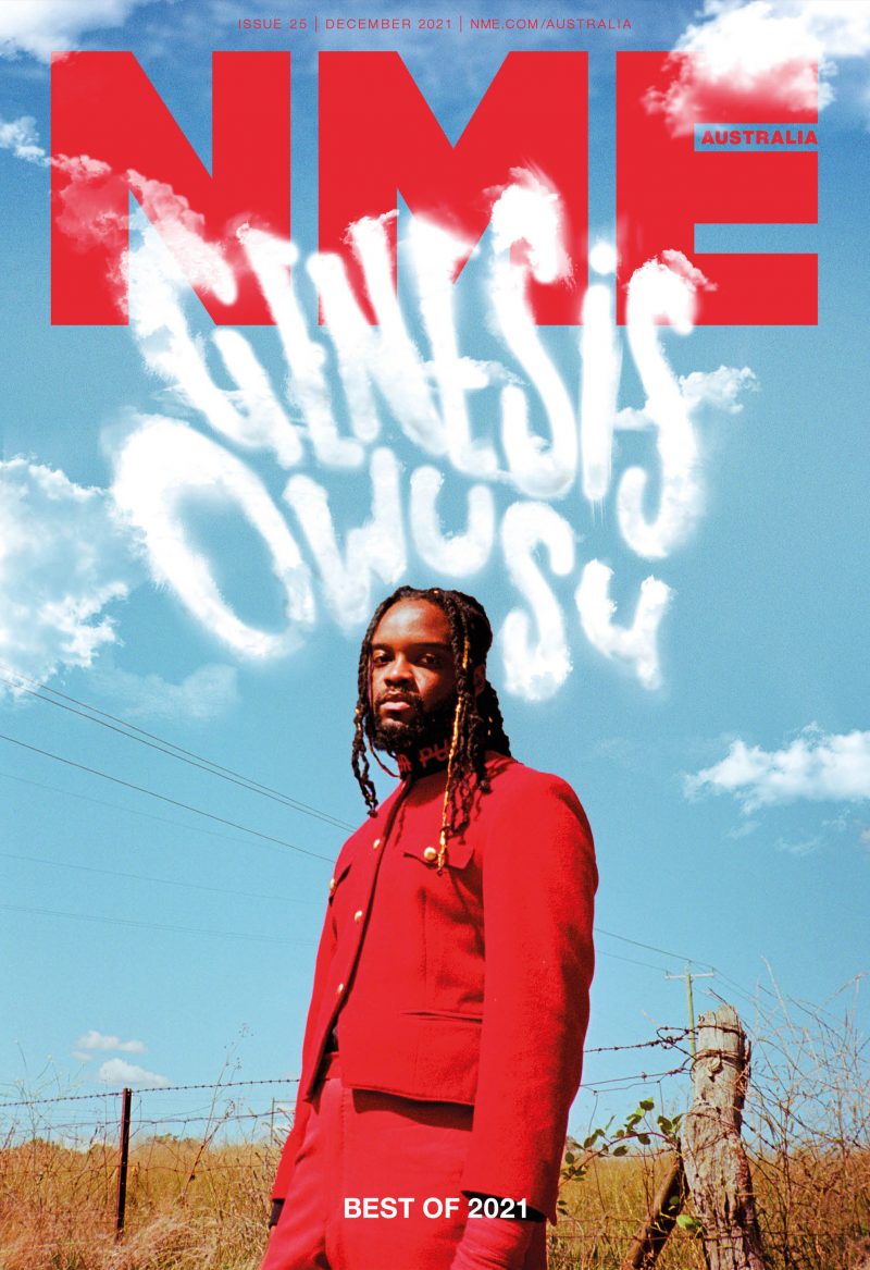 Genesis Owusu covers the December 2021 issue of NME Australia magazine