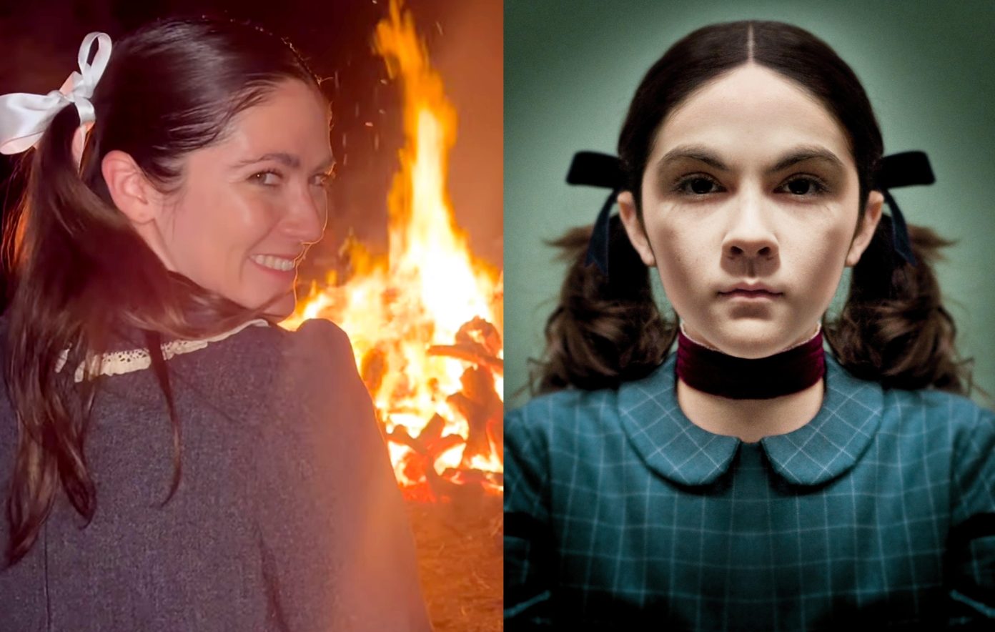 Orphan star Isabelle Fuhrman attends party as horror character