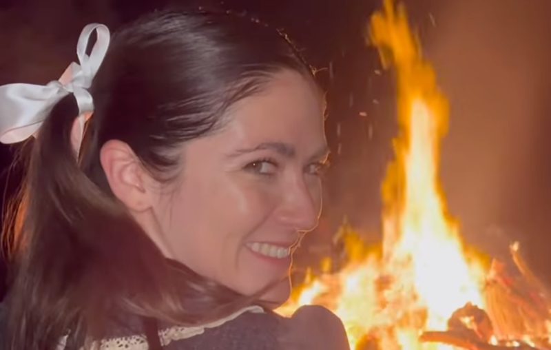 Orphan star Isabelle Fuhrman attends party as horror character