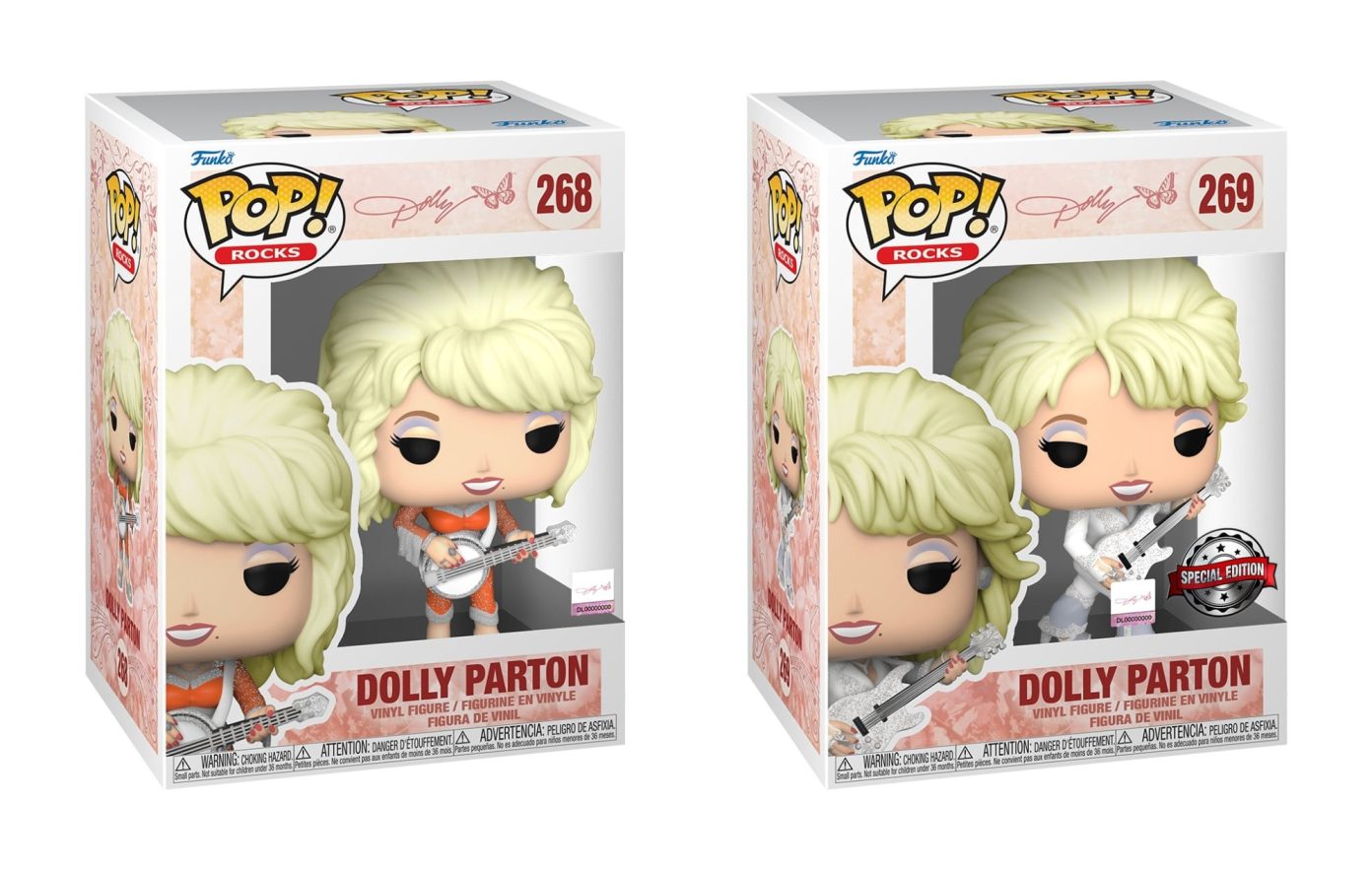 Dolly Parton made into two new Funko Pop! Rocks figurines