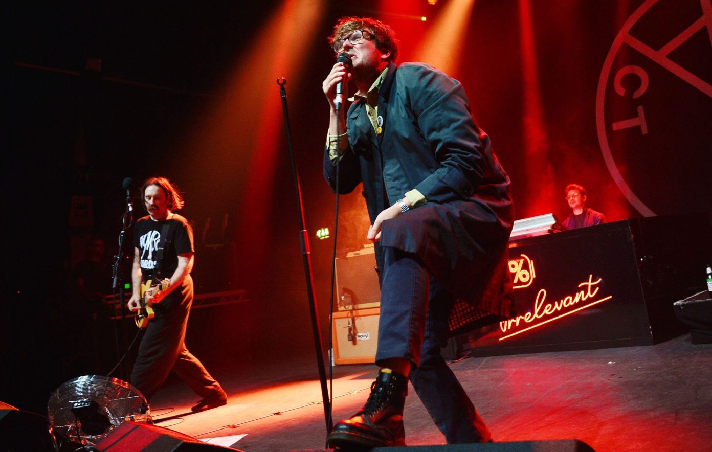 Watch Yard Act turn on the Christmas lights in Yorkshire village