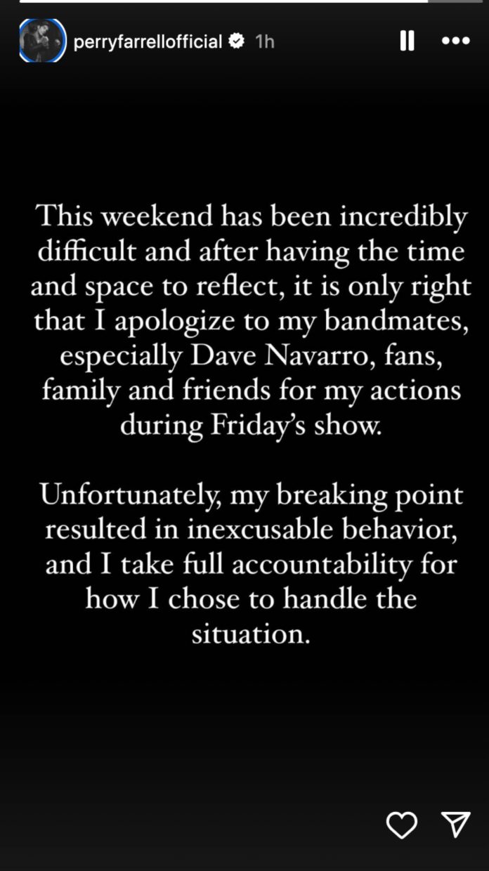 Jane’s Addiction guitar tech says Perry Farrell punched Dave Navarro in ...