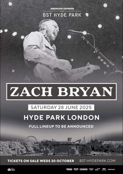Zach Bryan announced as BST Hyde Park 2025 headliner