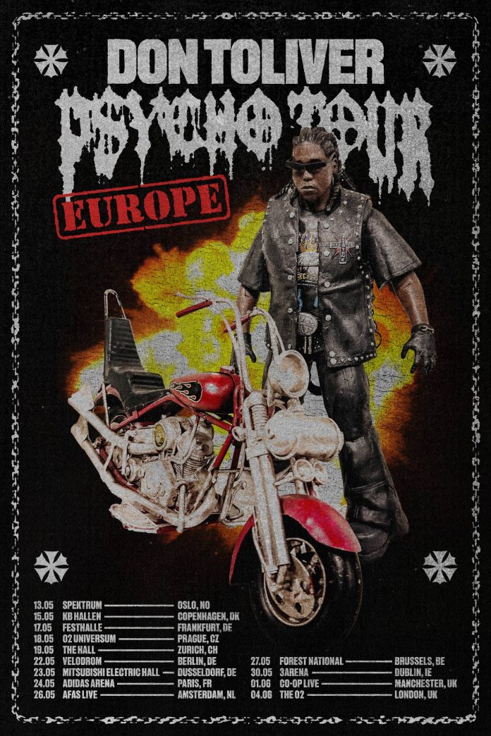 Don Toliver announces 'Psycho' UK and European summer 2025 tour