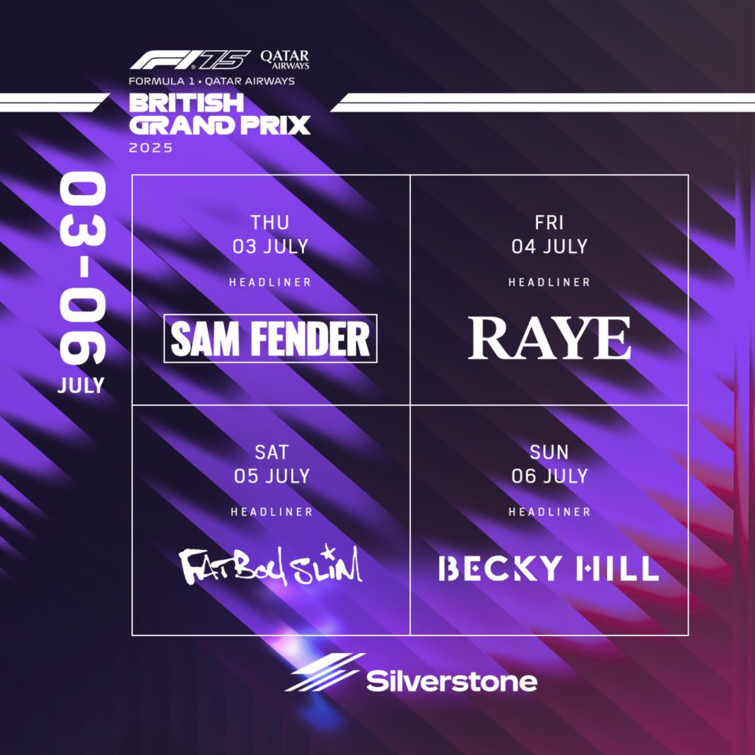 Sam Fender, RAYE and more to headline F1 British Grand Prix
