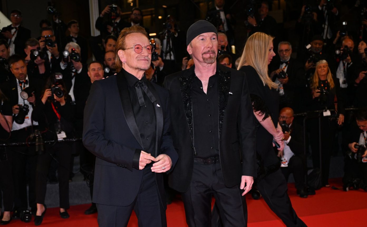Bono and The Edge perform as U2 receive the 2025 Woody Guthrie Prize
